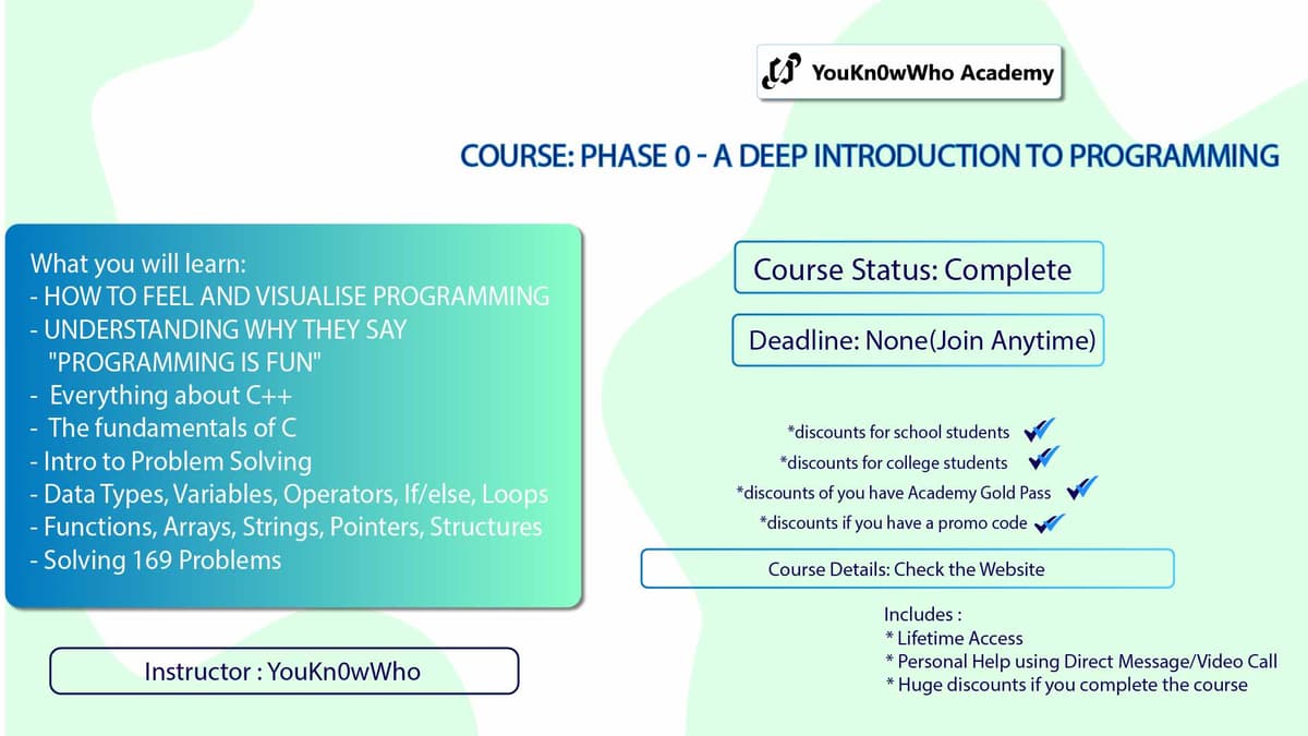 Courses - YouKn0wWho Academy