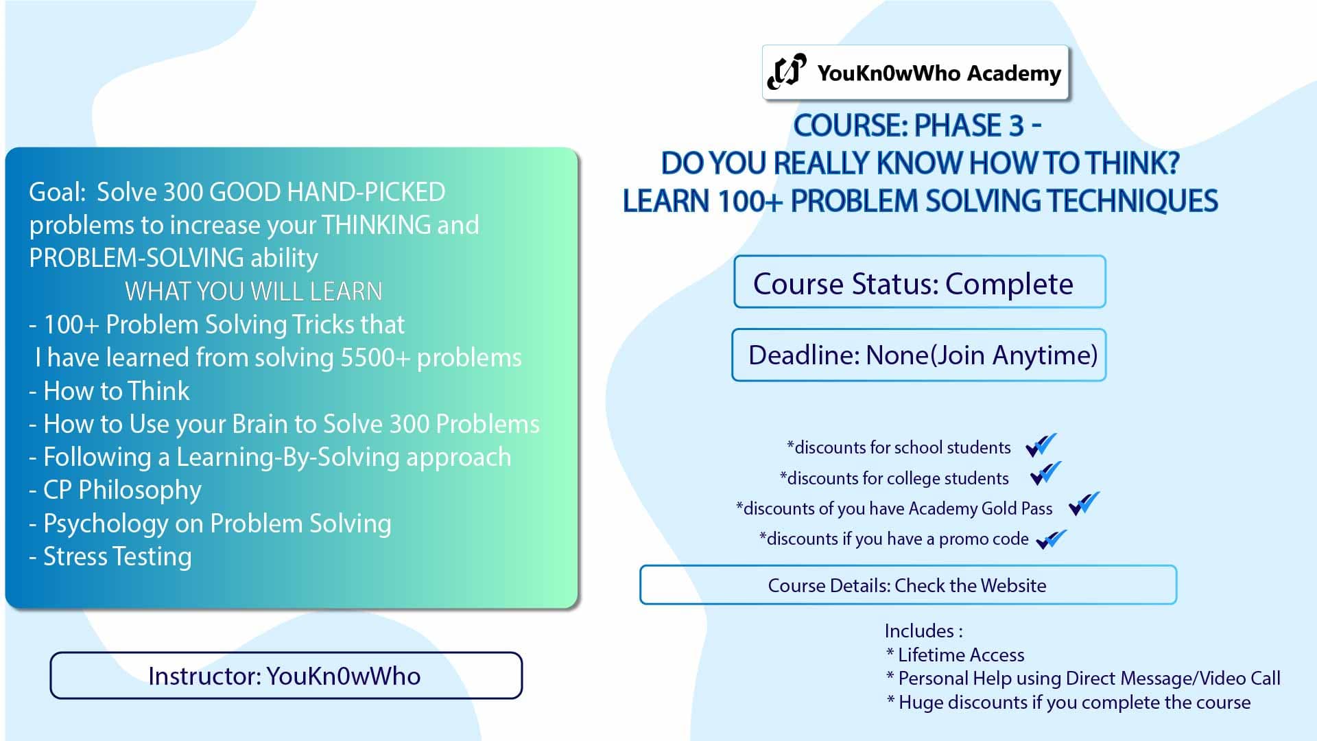 Courses - YouKn0wWho Academy